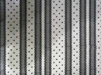 China Black Dot Line Tulle Mesh Embroidered Lace Fabric For Home Textile for sale