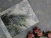 China Grey Eyelash Scallop Edge Lace Fabric For Lady Evening Dress for sale