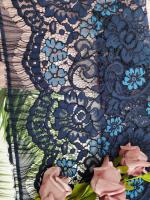 China Eyelash Scallop Edge Lace Fabric for sale