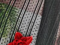China 100 Yards 100% Polyester Pleating Mesh Dot Lace Fabric for sale