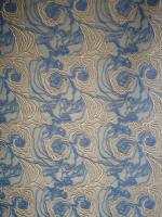 China Polyester Blue Floral Embroidered Lace Fabric For Garment Brands for sale