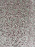 China Pink Floral Sequin Embroidered Fabric Wedding Lace Fabric By The Yard for sale