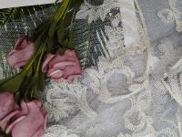 China Tulle Lurex Metallic Mesh Fabric Ivory Lace Fabric For Wedding Dress for sale