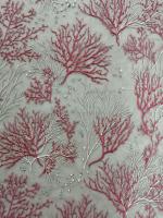 China Party Blue Sea Plants 125CM Embroidered Lace Fabric for sale