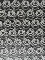China 100 yards White Embroidered Lace matte polyester fabric for sale