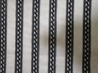 China Nylon Linear Geometric Black Embroidered Lace Fabric for sale