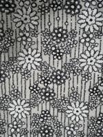 China White Black Contrast Party Sequin Embroidered Fabric for sale