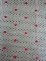 China Red Circle Sequin Embroidered Fabric For Lady Evening Dress for sale