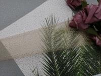 China Pink Metallic Coated Glitter Tulle Mesh Foil Printed Fabric for sale