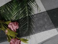 China Party Black Dot Glitter Tulle Mesh Foil Printed Fabric for sale