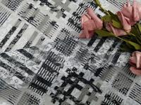 China Polyester Floral Printed Lace Fabric For Lady Evening Dress for sale