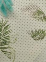 China Green Flocked Tulle Glitter Polka Dot Mesh Fabric for sale