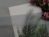 China Green Flocked Tulle Glitter Polka Dot Mesh Fabric for sale