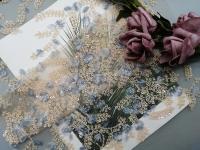 China 60 Yards 125cm Pink Sequin Bridal Beaded Lace Fabric for sale