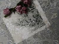 China 60 Yards Lurex Metallic Ivory White Sequin Lace Fabric for sale