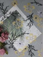 China Tulle Mesh Corded Lace Fabric for sale