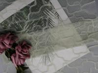 China Embroidery Mesh French Chantilly Decorative Geometric Lace Fabric for sale
