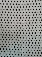 China Black Dot Tulle Crinkle Flocked Pleated Mesh Fabric for sale