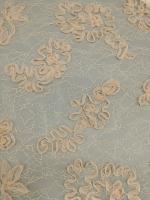 China Cording Lace 100% Polyester Embroidered Apparel Fabric for sale
