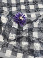 China Plaid Pattern Embroidery Striped Lace checkered print fabric for sale