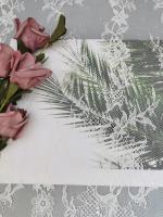 China Tulle Mesh Embroidered Cotton Fabric for sale
