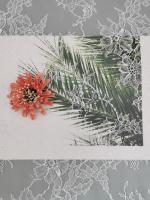China 100% Nylon 145CM White Floral Lace Tulle Mesh Fabric Embroidery Soft Lace Fabric for sale