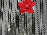 China Mesh Pleated Dot Embroidery Striped Lace Fabric for sale
