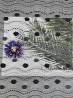 China Linear All Over Spot Polyester Lace Trim Black Tulle Mesh for sale