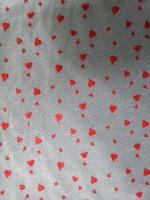China AZO Free Little Girl Red Heart Embroidered Lace Fabric Evening Dress for sale