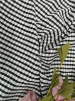 China White Black Warp Knitting Checkered Stretch Lace Fabric Heavy Mesh for sale