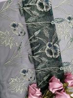 China Embroidered Tulle Mesh Fabric Garden Flower Lace Bedding Cloth for sale