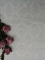 China Letter Pattern Lace Embroidered Eyelet Fabric Baby Dress Cloth for sale
