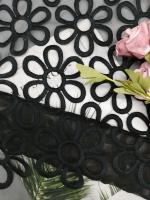China Big Floral Cotton 100% Silk Embroidery Lace Fabric for sale
