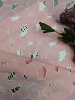 China 100% Polyester Laser Cut Lace Applique Fabric For Wedding Dress for sale