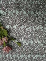 China Metallic Glitter Lace Sequin Embroidered Fabric Chemical for sale