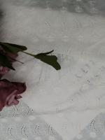 China Soft Lace Embroidered Eyelet Fabric Cotton Cloth For Party Dress for sale