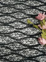 China Black Cording Embroidery Crochet Lace Fabric Luxury Party Tulle Mesh for sale