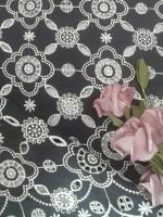 China Tribal Embroidered Eyelet Fabric Contrast Color Lace For Lady Garment for sale