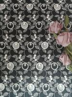 China 100% Cotton Voile Embroidered Eyelet Fabric Two - Tone Lace for sale