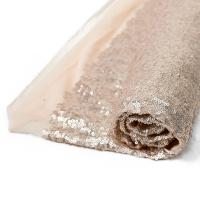 China 125cm Glitter Sparkly Sequin Embroidered Fabric For Party Dress for sale
