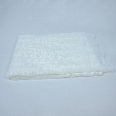 China White Tulle Mesh Embroidery Wedding Dress Fabric 125cm Width for sale