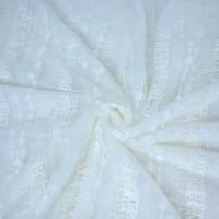 China White Tulle Mesh Embroidery Wedding Dress Fabric 125cm Width for sale