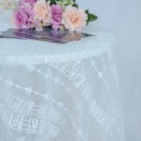 China White Tulle Mesh Embroidery Wedding Dress Fabric 125cm Width for sale