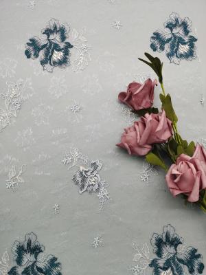 China 120-130CM Embroidered Lace Fabric For Wedding Party , Fashion Show for sale