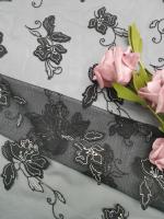 China Recycled Laser Cut Applique Embroidery Fabric For Evening Dress for sale