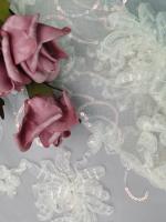 China Gradient Color Embroidered Lace Fabric Sequin Cording Embroidery for sale