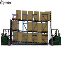 China Galvanized Gravity Flow Pallet Rack Intensive Storage Roller Depth 1.5-2.5mm for sale