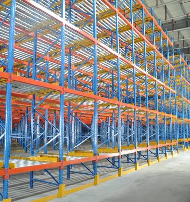 China Stainless Steel Metal Gravity Flow Pallet Rack Width 2300-3500mm High Strength for sale