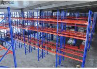 China Storehouse Very Narrow Aisle Racking Adjustable Width 2300-3500mm Blue Coated for sale