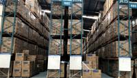 China Multi - Layer Very Narrow Aisle Racking Blue Orange Powder Coated Surface for sale